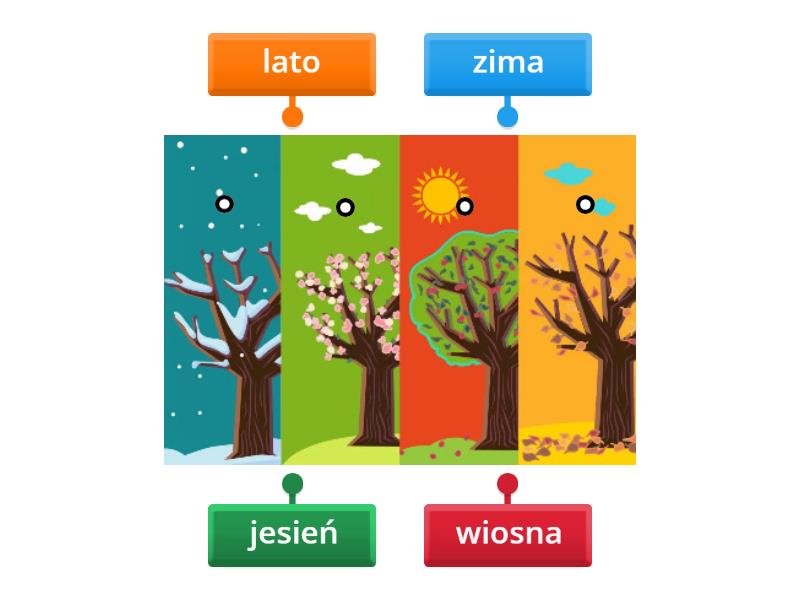 Pory roku - Labelled diagram