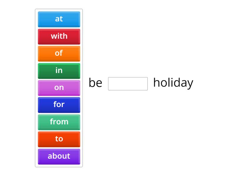 Prepositions 3 - Complete the sentence