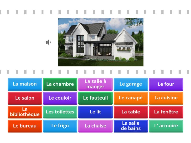 LA MAISON - Les meubles - Find the match