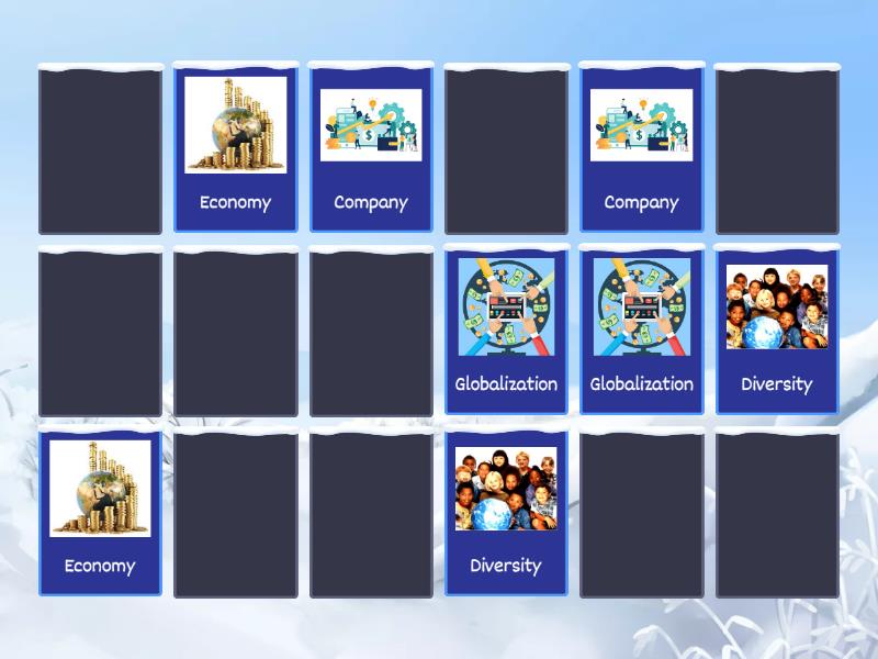 MEMORY GAME OF GLOBALIZATION - Matching pairs