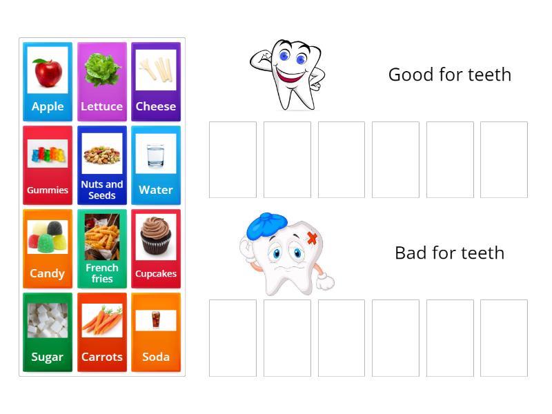 Dental Food sorting - Group sort