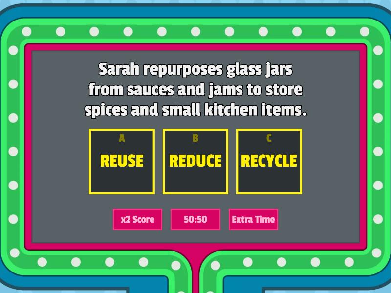 3Rs of Waste Management - Gameshow quiz