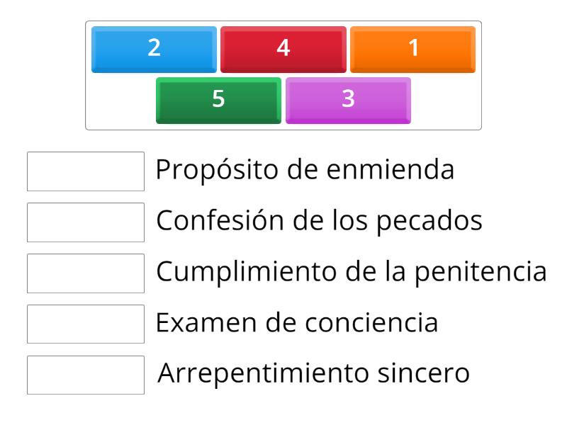 Pasos para una buena confesión - Match up