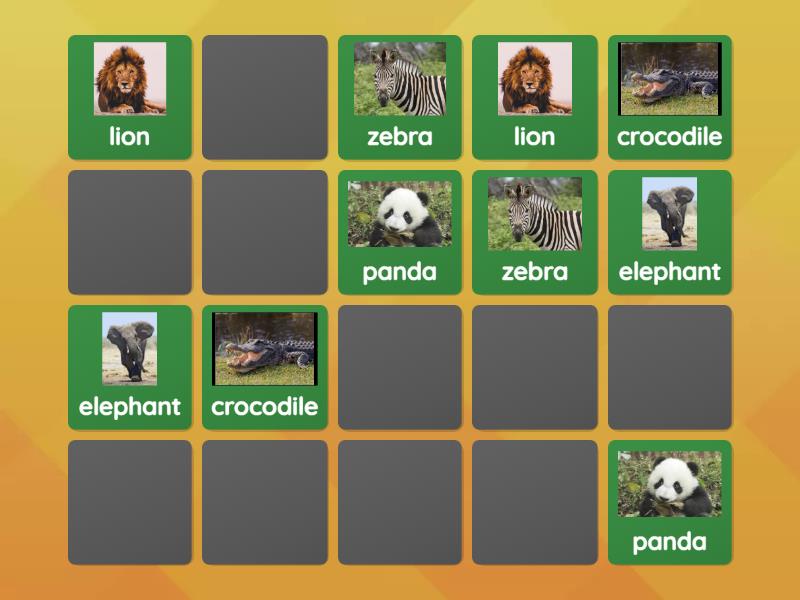 Animals - Matching pairs