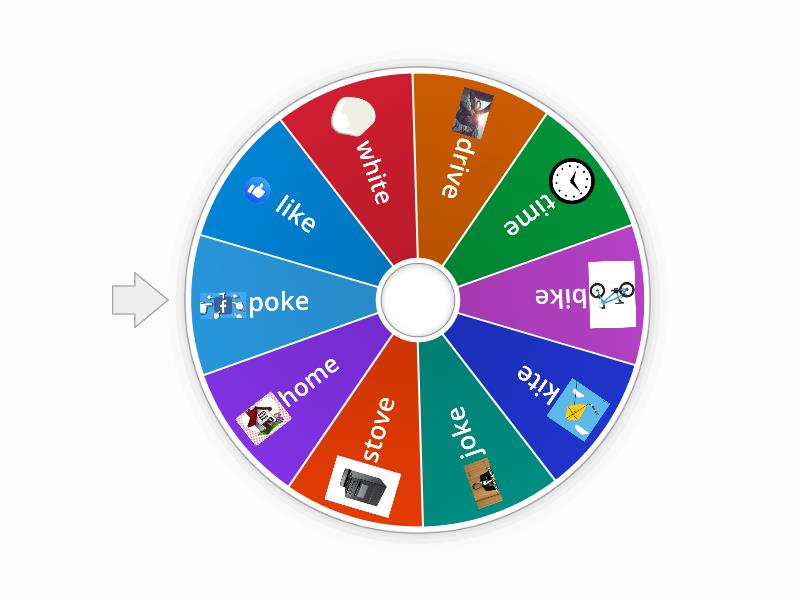 Spelling words PBL - Spin the wheel