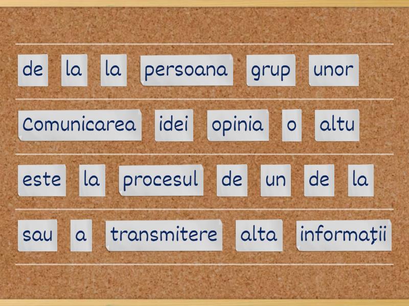 Comunicarea si tipurile ei - Unjumble