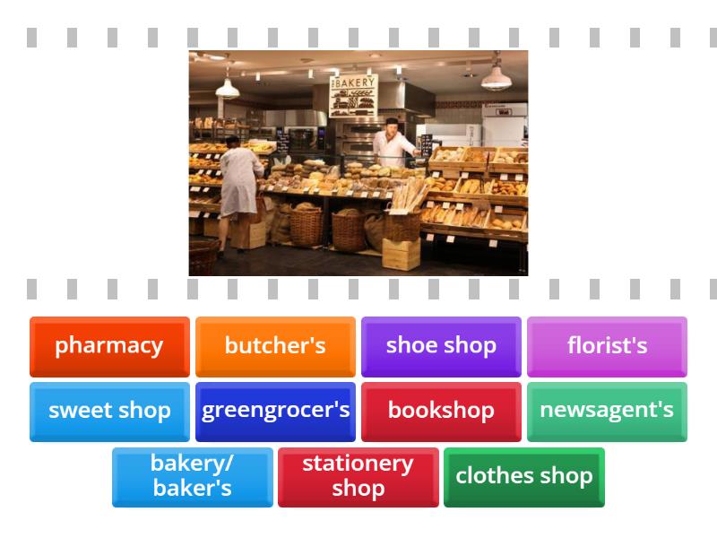 Lesson 13. Types of Shops - Find the match