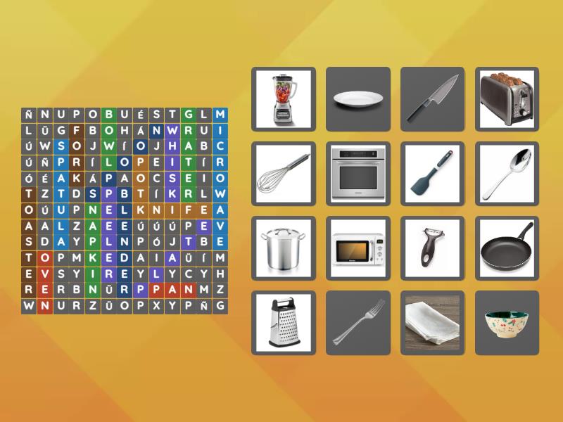 @silvia_coros · UNIT 3 - Kitchen vocabulary - Sopa de letras