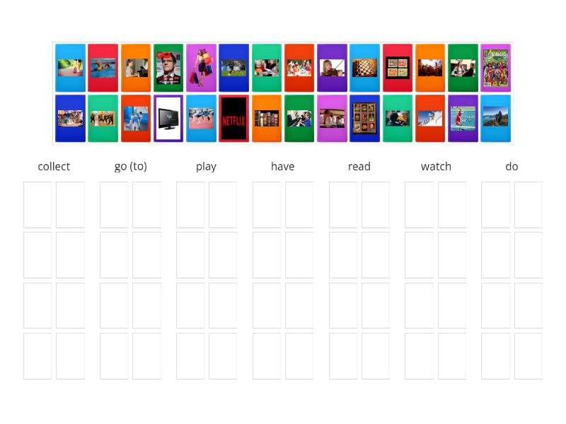 Project 1 Unit 4 - collect/go/have/play/read/watch/do - Group sort