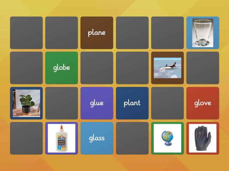 G2 Phonics gl pl sl - Matching pairs