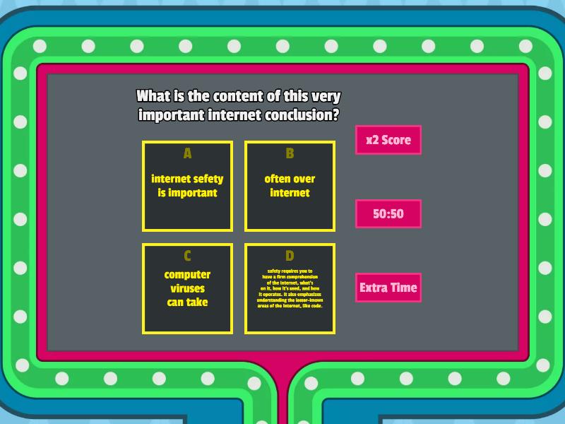 about internet security - Gameshow quiz