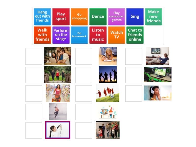 Think Starter U5 vocabulary - Match up