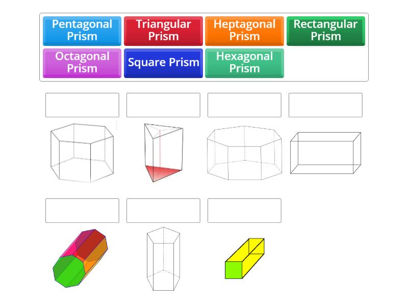 3D shapes - Prisms - Match up