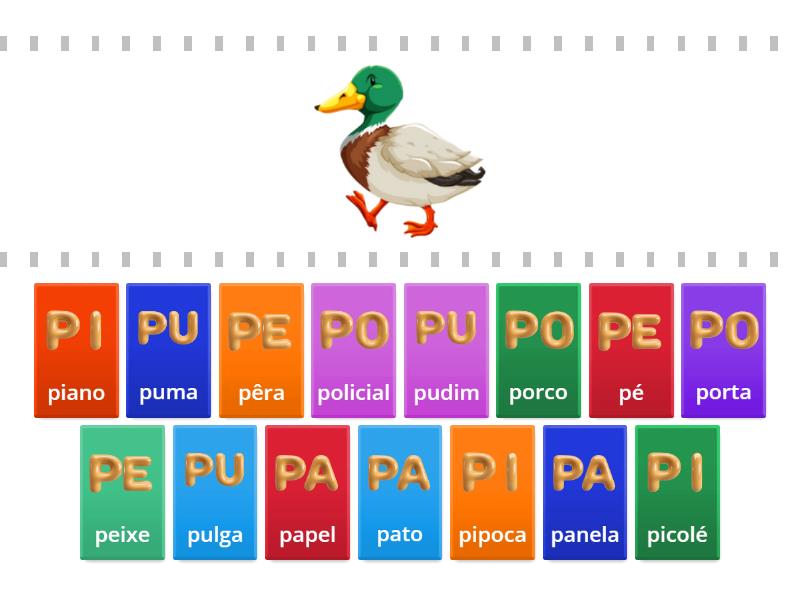 FONEMA /P/ ( Leia / repita as sílabas. Combine as sílabas com a palavra ...