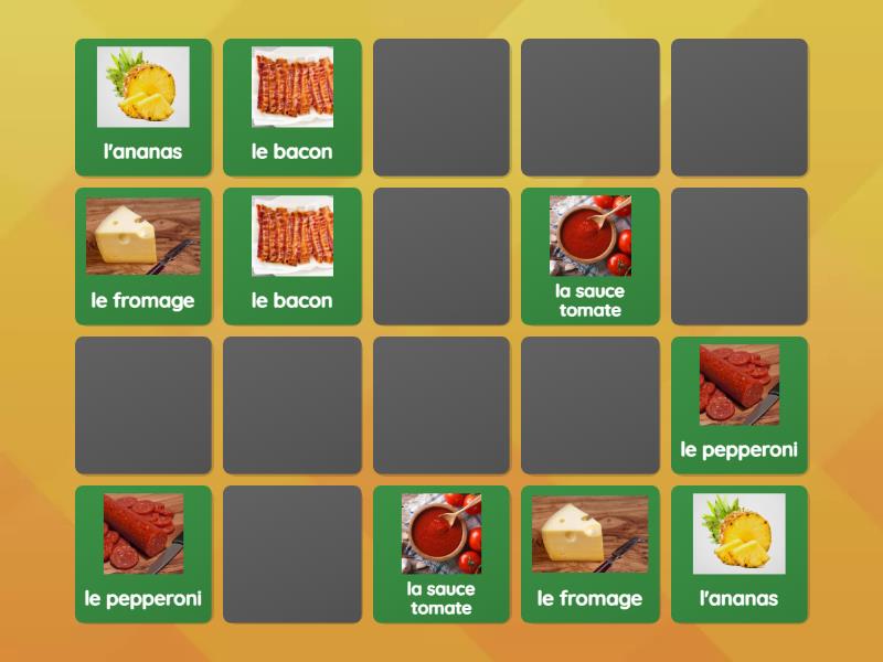La pizza - Matching pairs