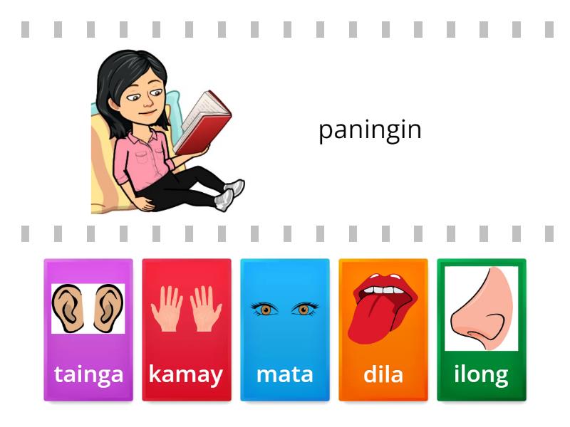 Pagtambalin ang bahagi ng katawan sa gamit nito. - Find the match