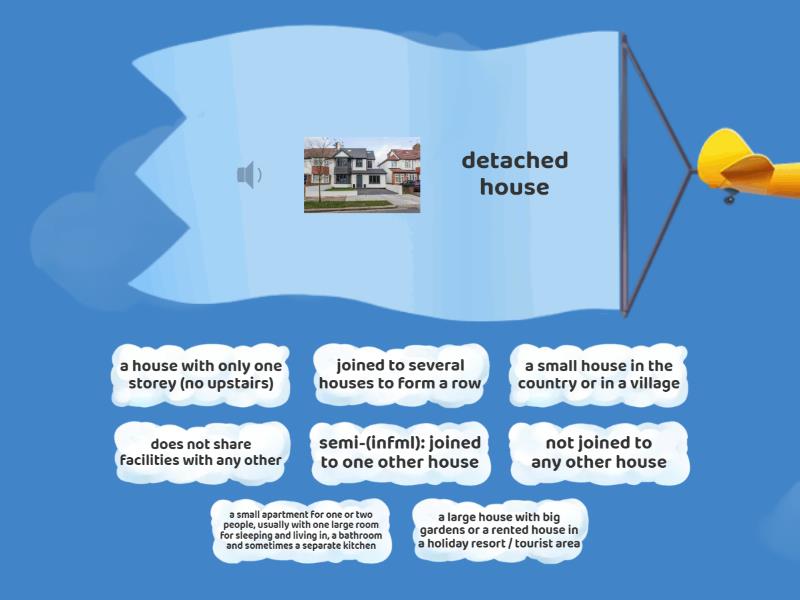 Types of houses/places people live in - Find the match