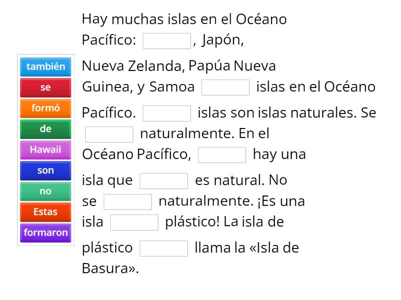 Isla de Basura - Completar la frase