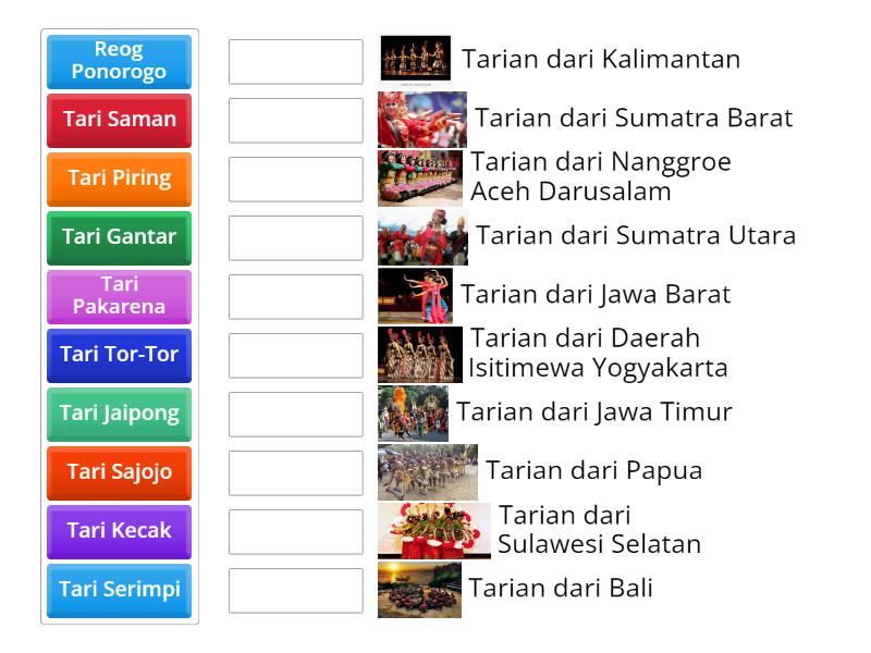 Tarian Daerah di Indonesia - Match up