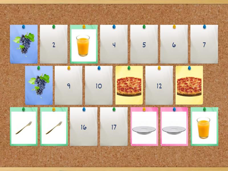 Foods - Matching pairs
