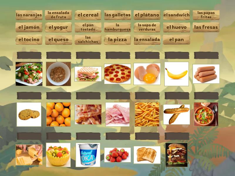 La comida - Match up