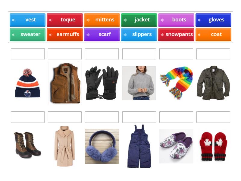 Winter Clothing - Match up