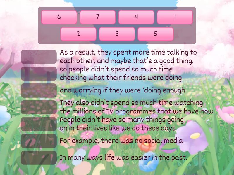 Put paragraph in the correct order. - Une las parejas