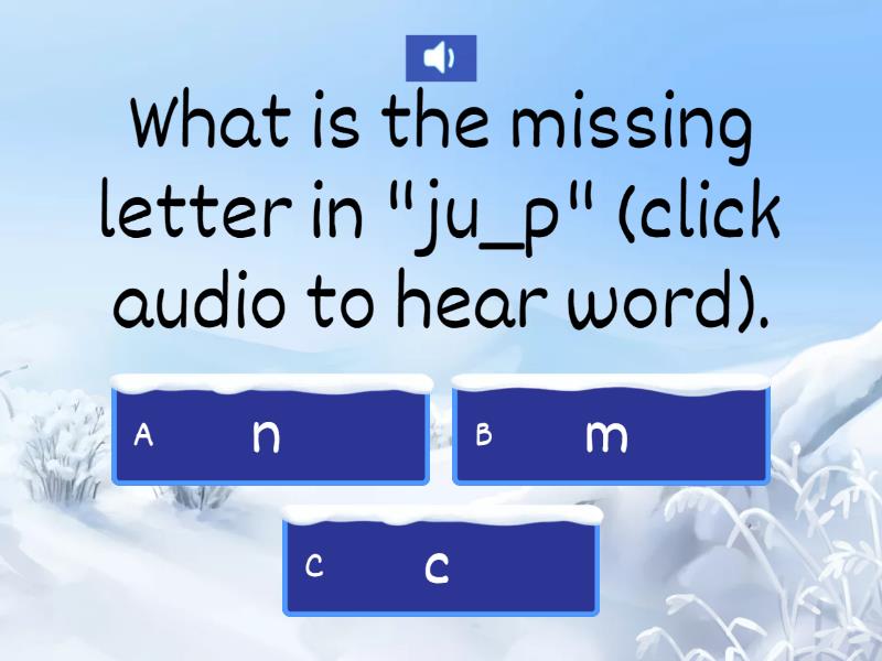 Missing letter - Quiz