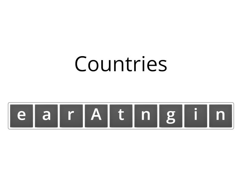 level 2.1 Countries and Nationalities - Anagrama