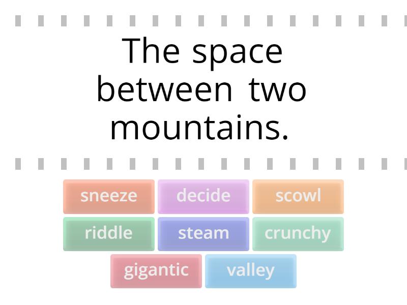 The Stinky Giant vocab2 - Find the match