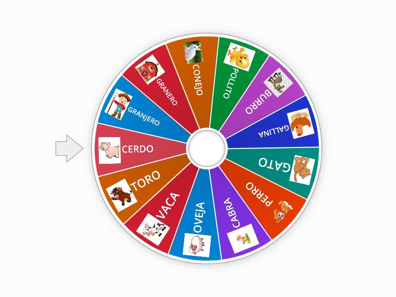 RUEDA DE LOS ANIMALES DE LA GRANJA - Spin the wheel