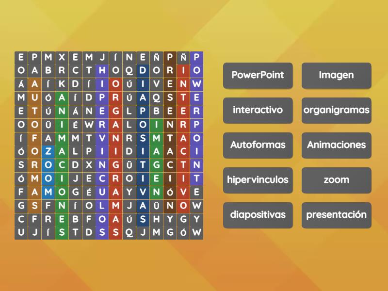 Aprendo a hacer Diapositivas en PowerPoint - Sopa de letras