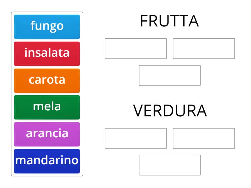 frutta e verdura - Group sort