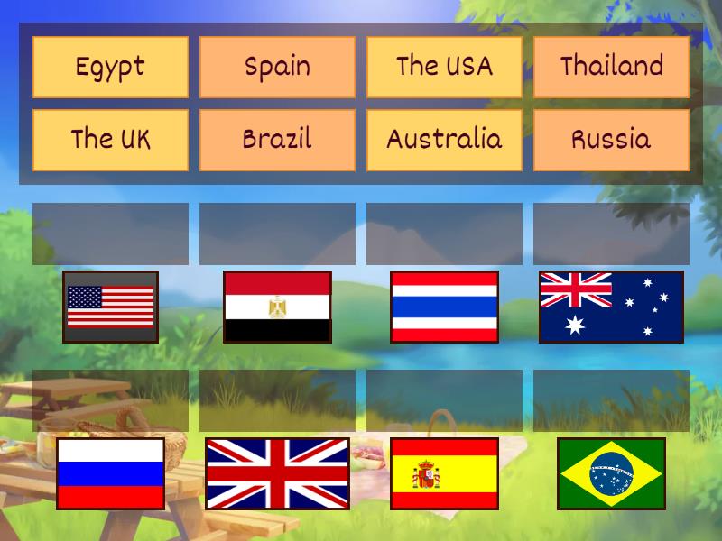 FF3. Unit 1. Flags and Countries - Match up
