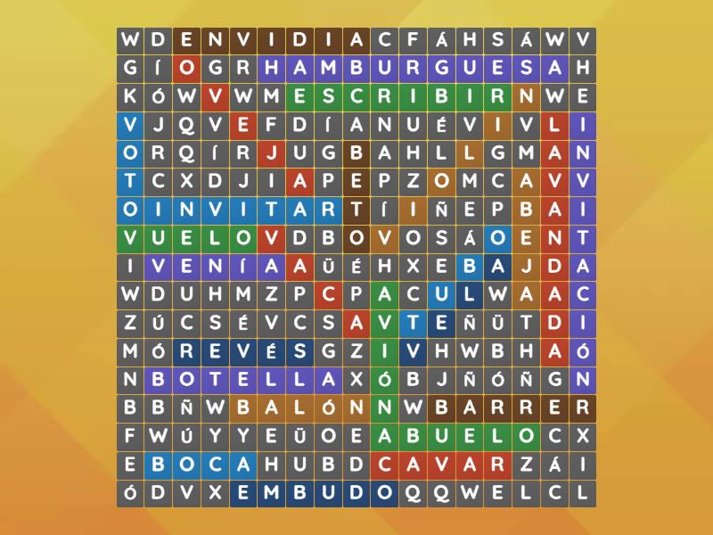 Encuentro palabras - Wordsearch