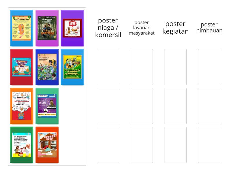 identifikasi jenis poster - Seni rupa 8 - Group sort