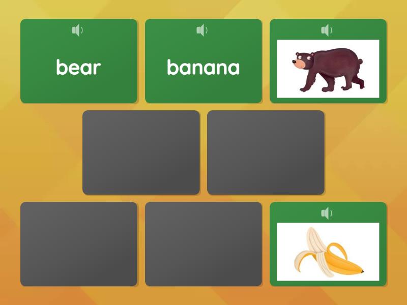 Oxford Phonics Letter Bb Pairs - Matching pairs