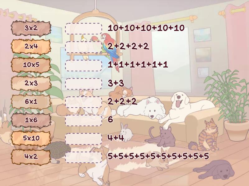 Multiplication as Repetitive addition - Match up