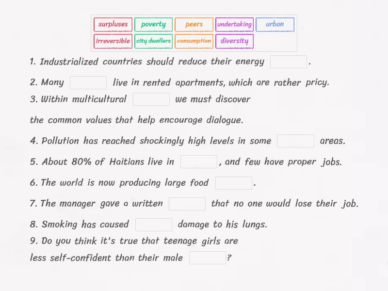 Task 2 - Complete the sentence