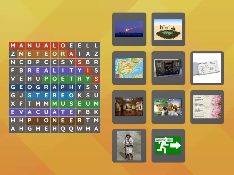 WRS STEP 12.1 words - Wordsearch