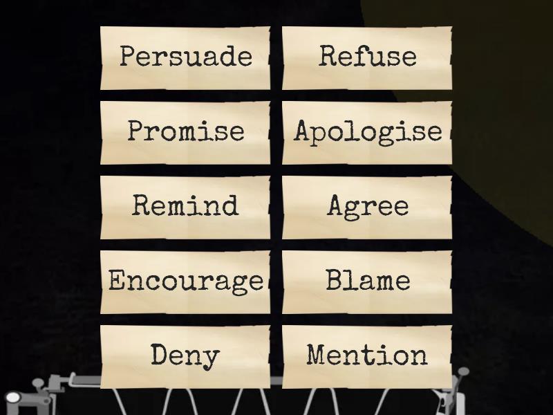 Reporting verbs - Flip tiles