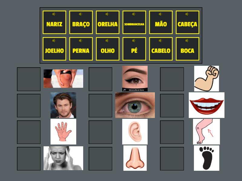 PARTES DO CORPO HUMANO - Match up