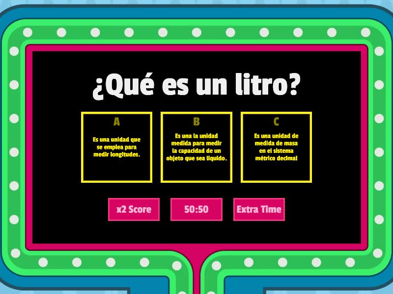 Litros Y Mililitros Gameshow Quiz