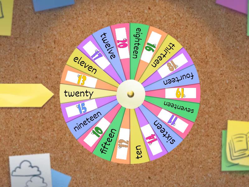 AS1 Unit 9 Numbers 1-20 (wheel) - Spin the wheel