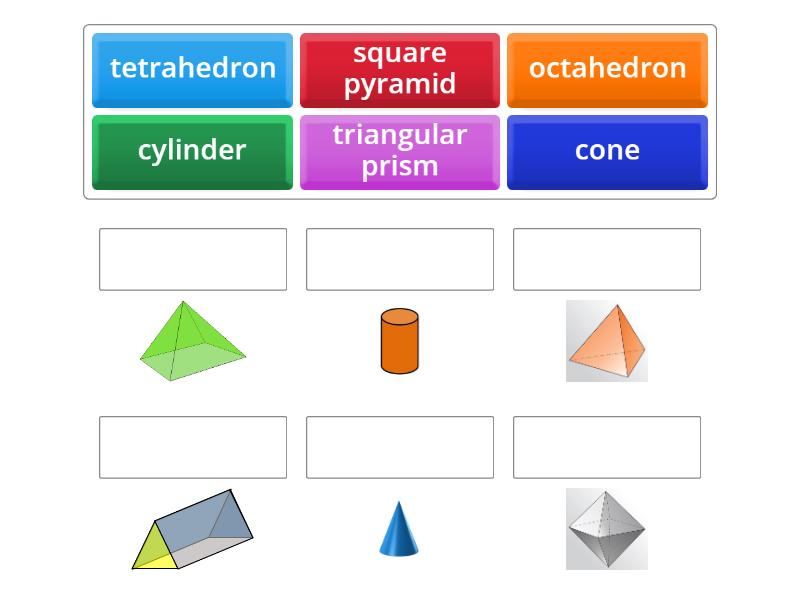 3d shapes - Match up