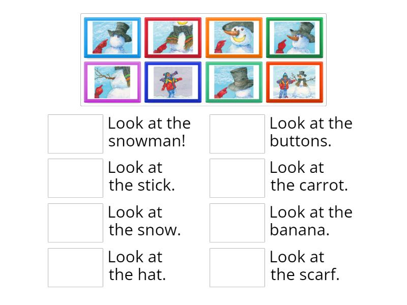 24. Making a Snowman - Match up