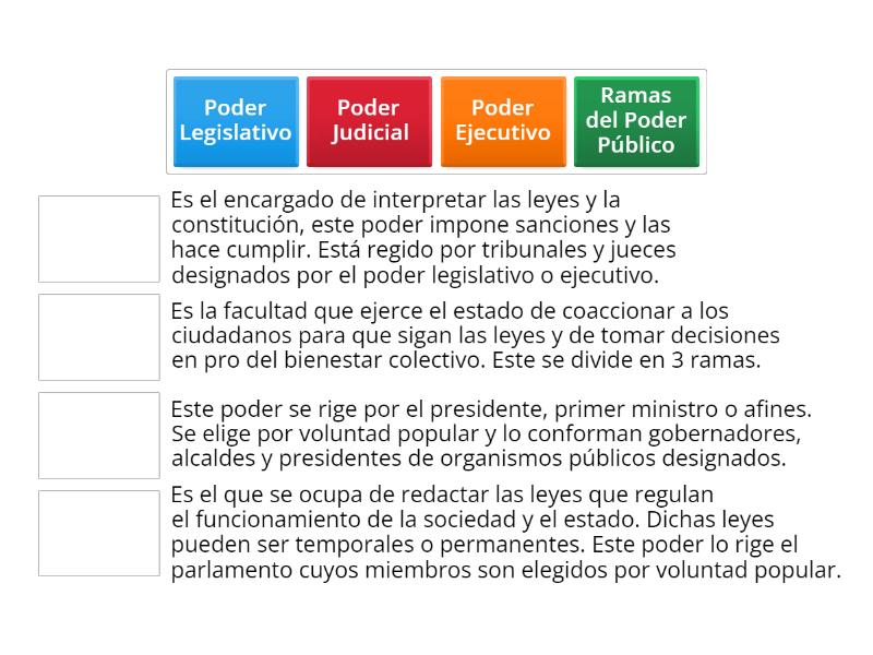 Ramas del poder publico - Match up