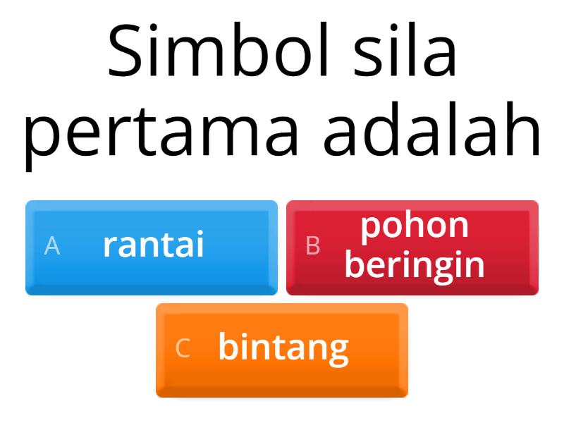 simbol simbol dan bunyi sila pancasila - Quiz