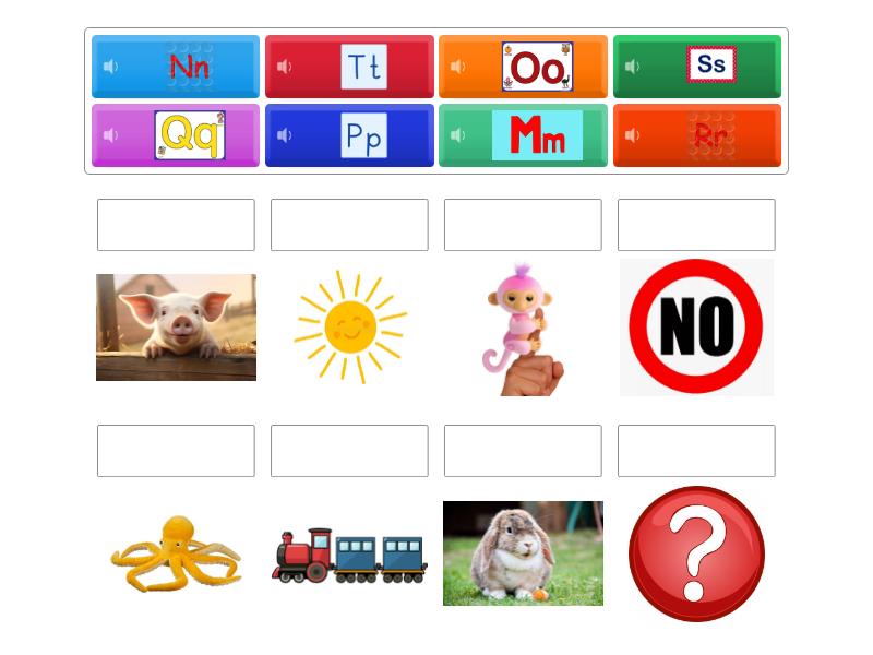 Phonics letters M-T - Match up