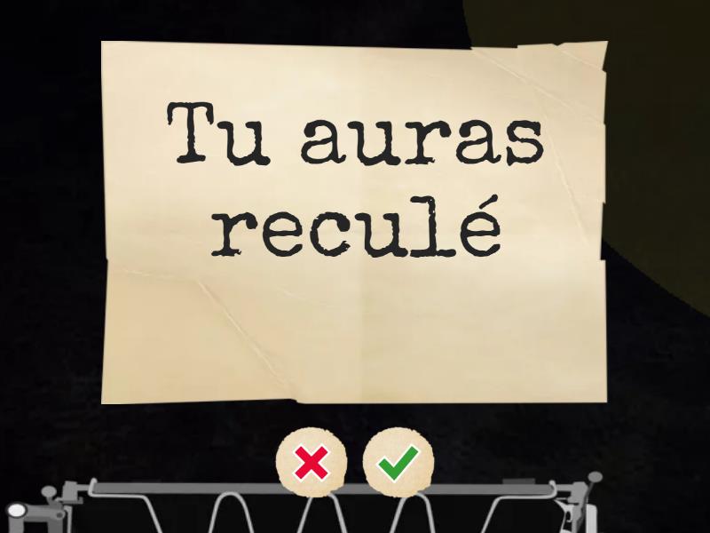 J'aurai reculé reculer - Flash cards